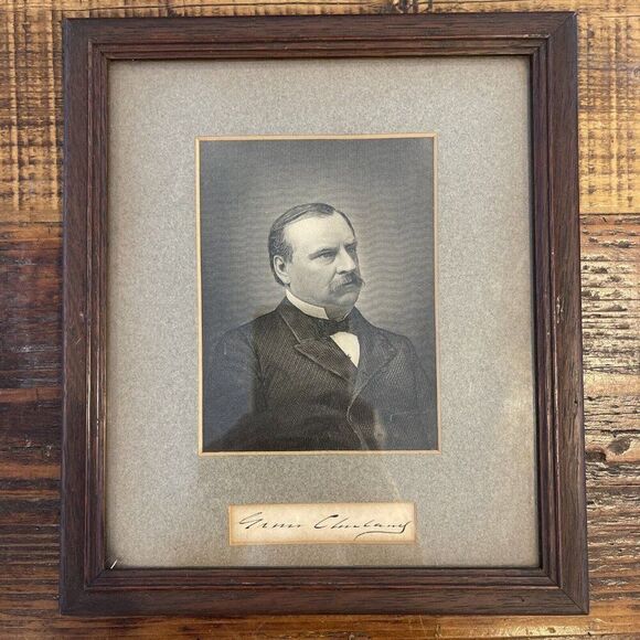 Wall Decor | Vintage President Grover Clevelandframed Portrait Replica ...